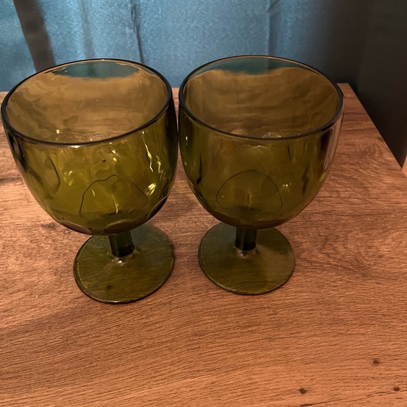 Dining | Vintage Set Of Mid Century Thumbprint Goblets | Poshmark